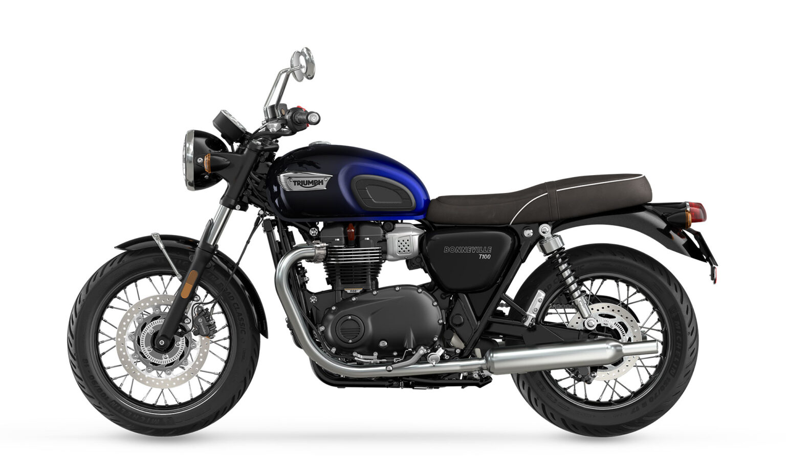 2024 Triumph Bonneville T100 Blue Stealth Edition Guide • Total Motorcycle