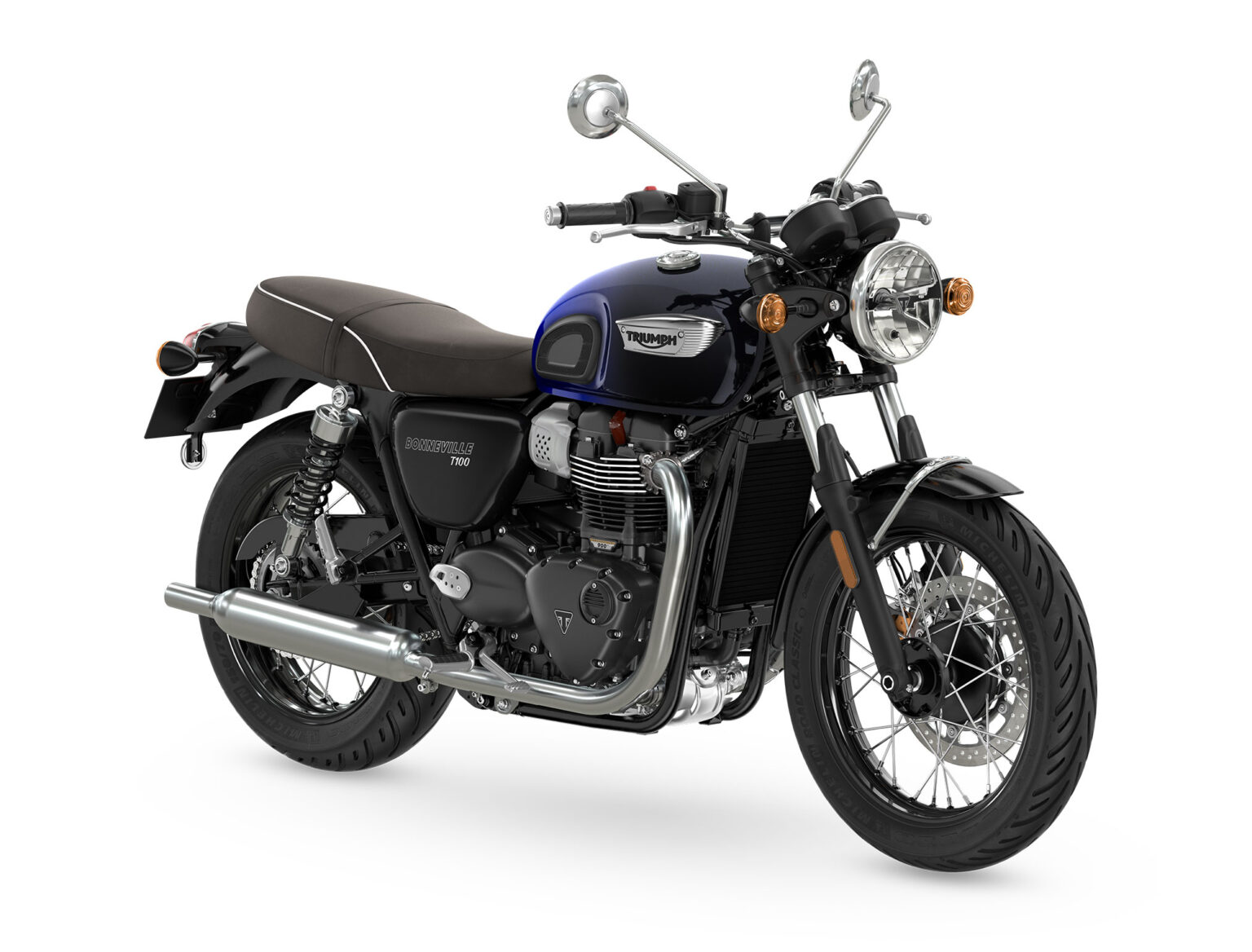 2024 Triumph Bonneville T100 Blue Stealth Edition Guide • Total Motorcycle